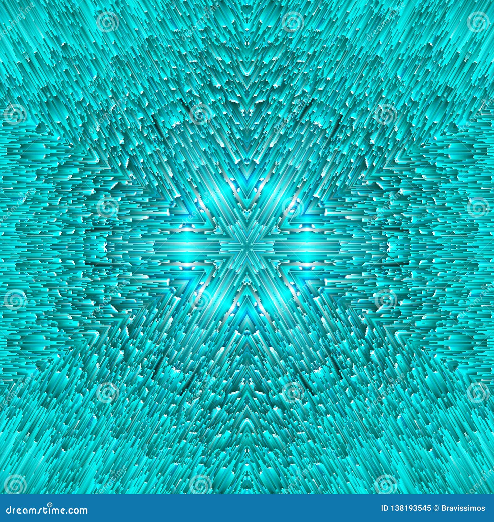 Abstract Blue Ice Pattern Symmetry. Ornament Stock Illustration ...