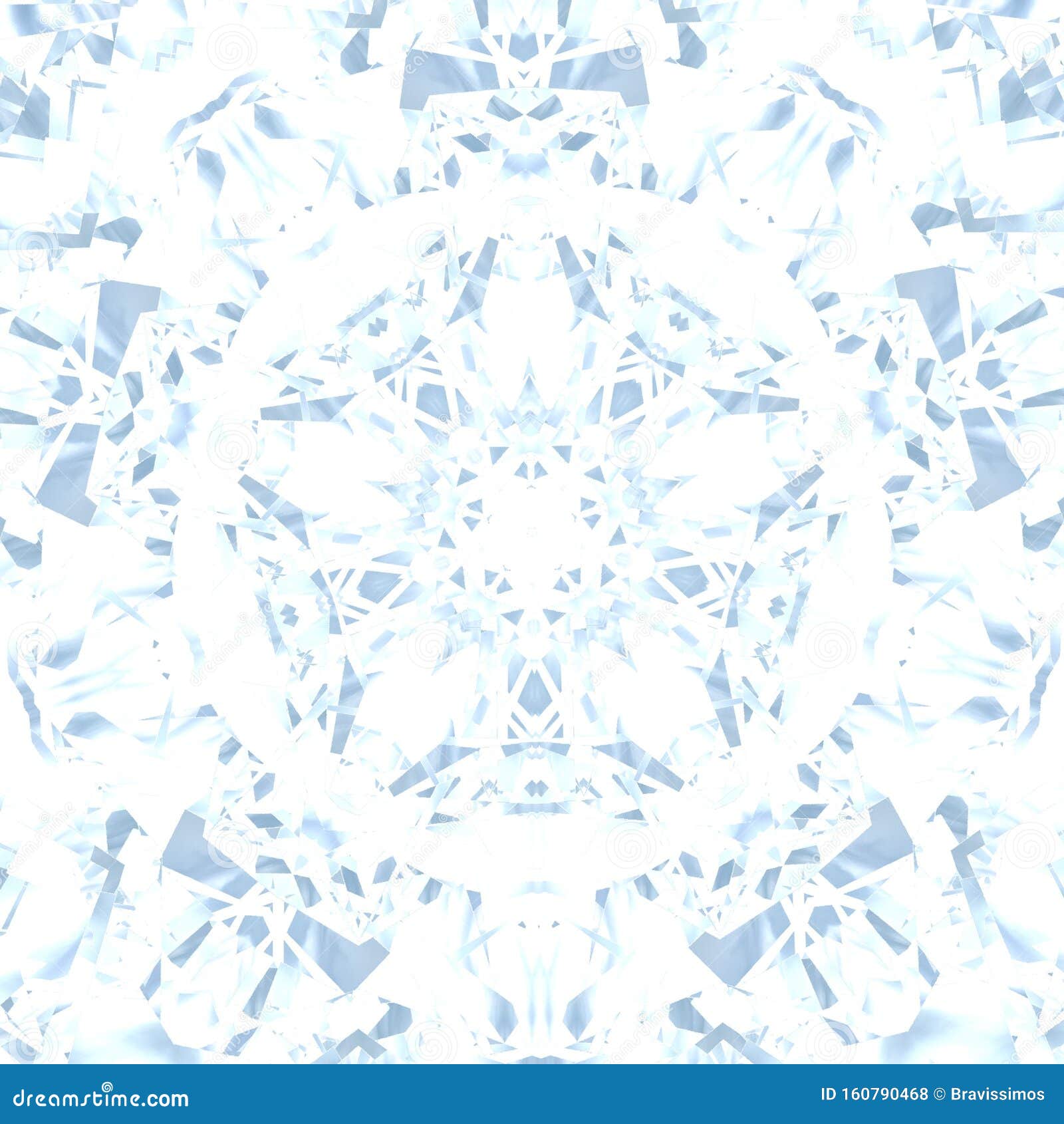 Abstract Blue Ice Pattern Symmetry. Ornament Texture Stock Illustration ...