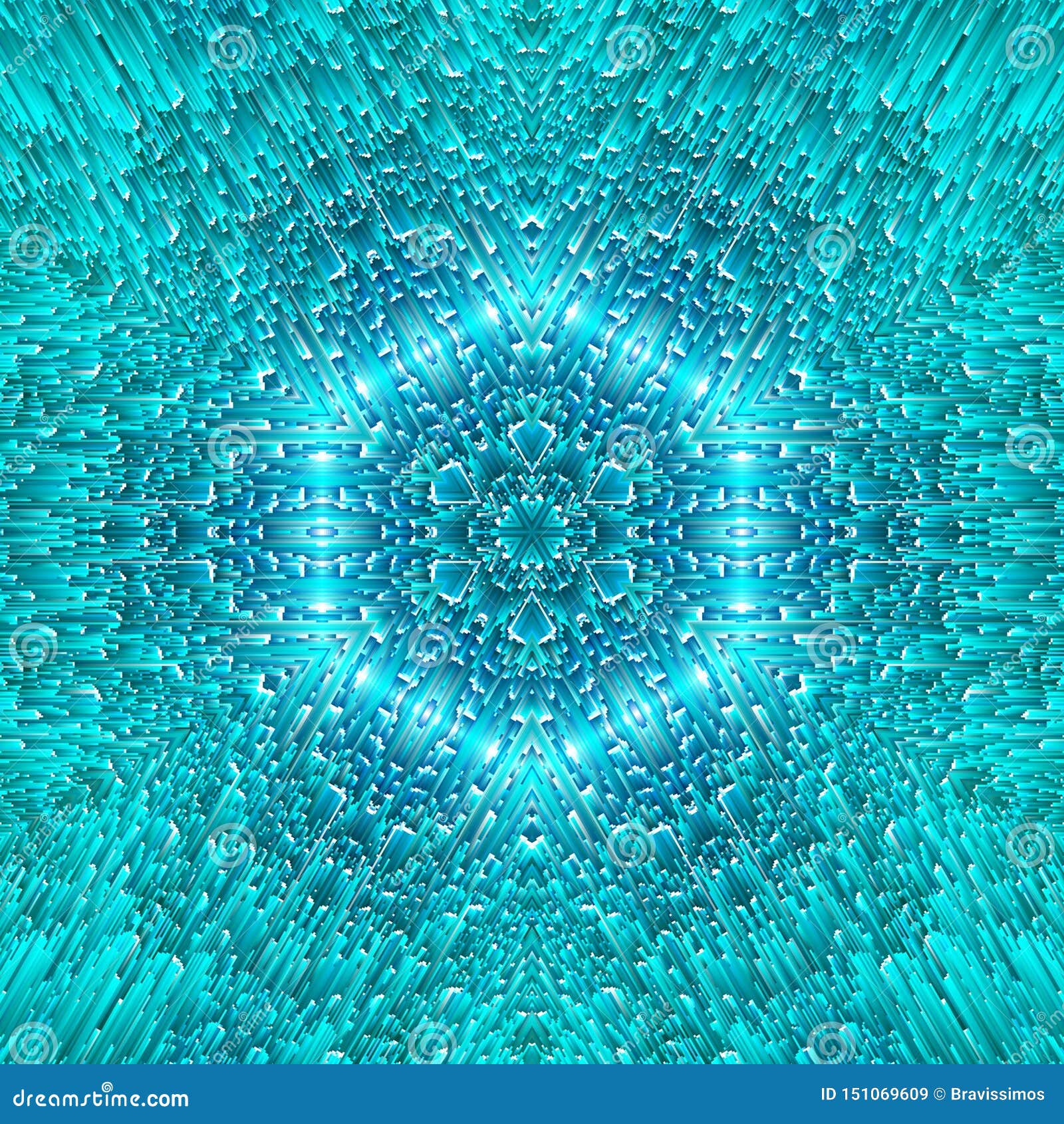 Abstract Blue Ice Pattern Symmetry. Texture Stock Illustration ...
