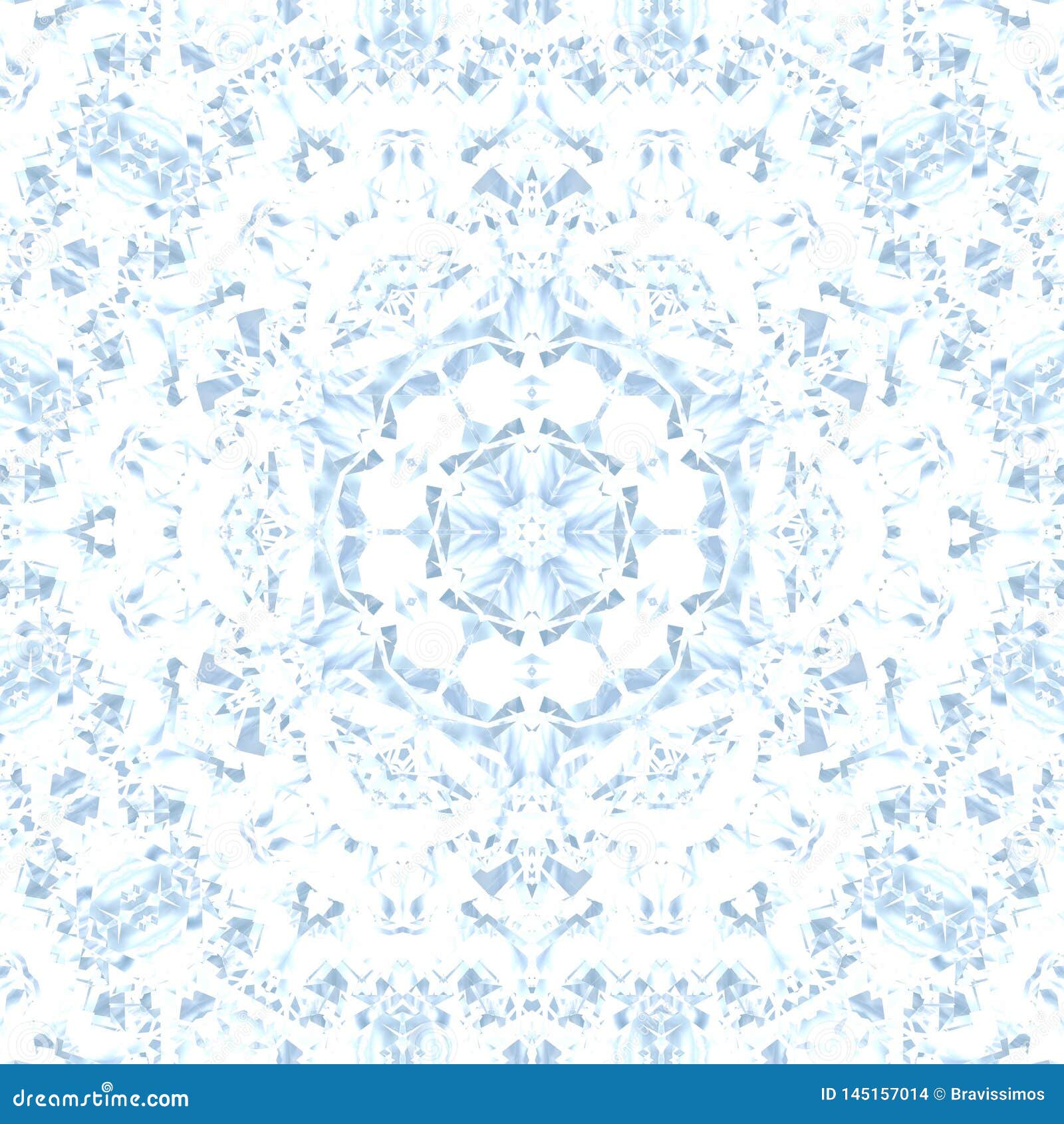 Abstract Blue Ice Pattern Symmetry. Wallpaper Stock Illustration ...