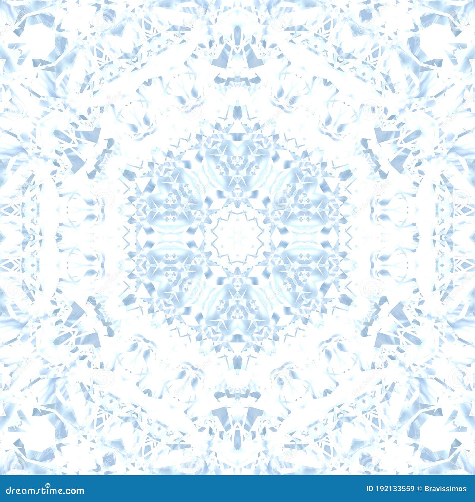 Abstract Blue Ice Pattern Symmetry. Winter Decor Stock Illustration ...
