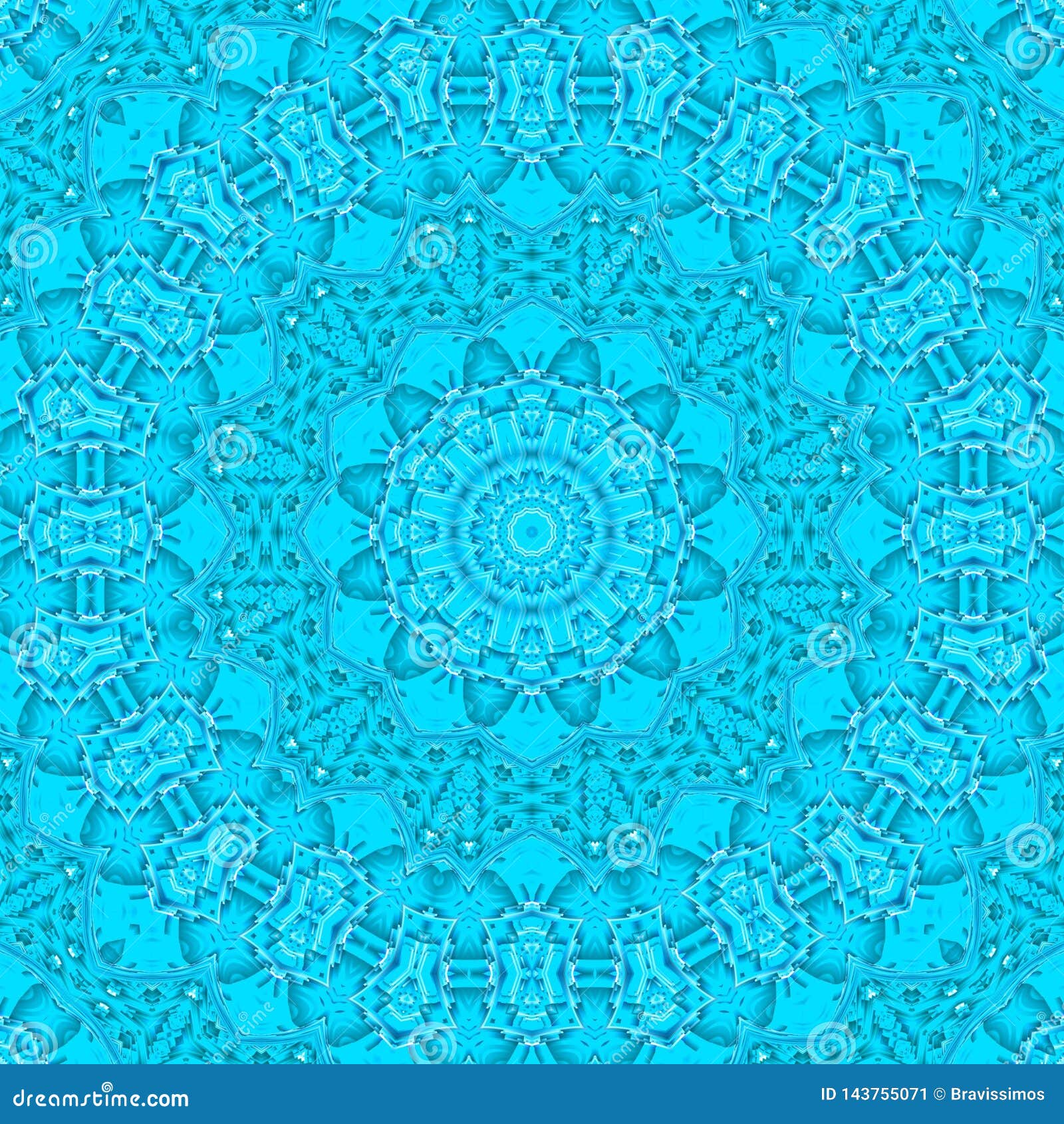 Abstract Blue Ice Pattern Symmetry. Winter Texture Stock Illustration ...