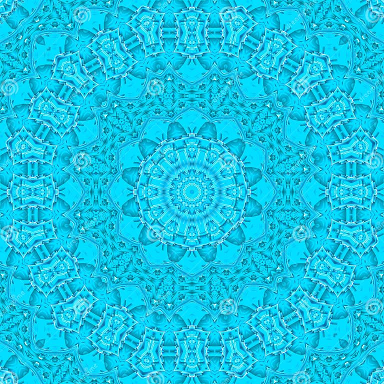 Abstract Blue Ice Pattern Symmetry. Winter Texture Stock Illustration ...