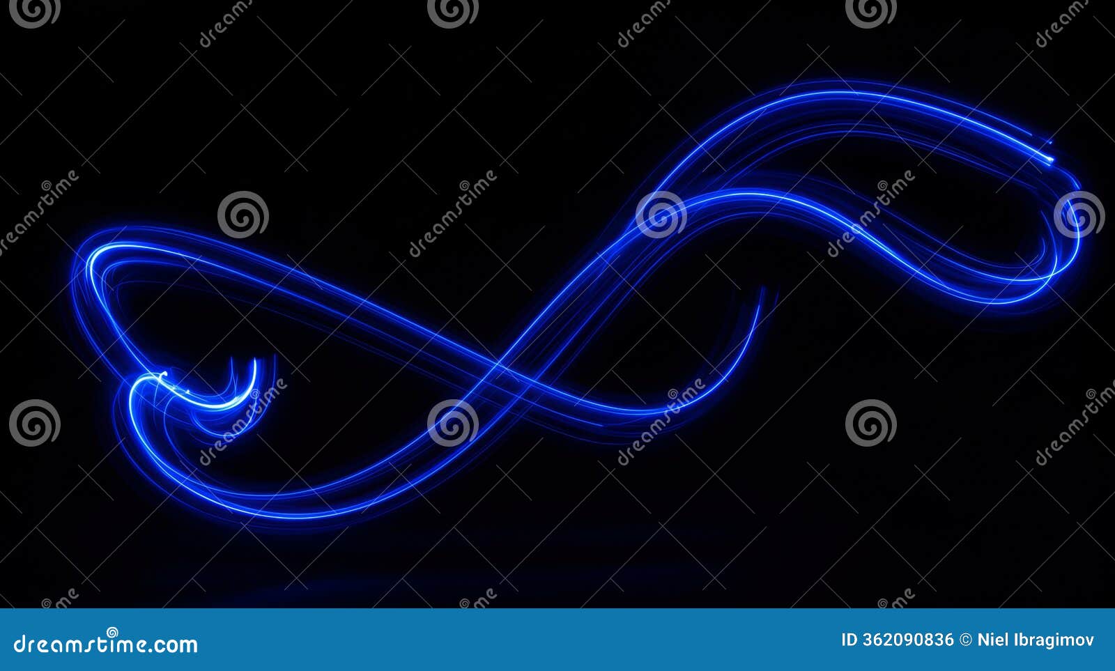 Blue Infinity Symbol On A Vibrant Yellow Background Stock Photo ...