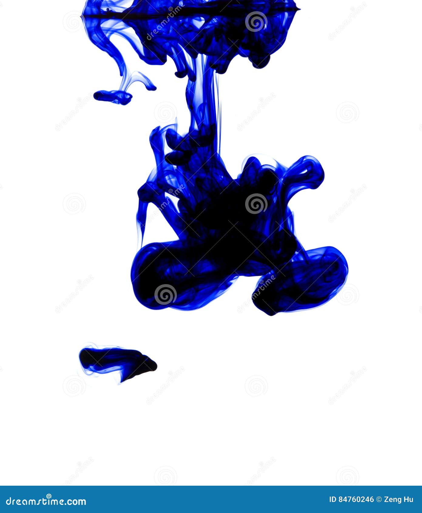 Abstract blue ink stock photo. Image of expanding, color - 84760246