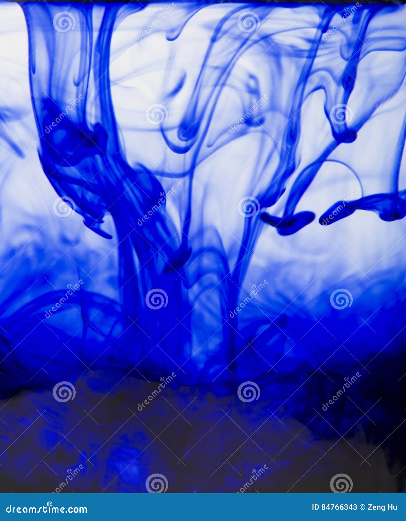Abstract blue ink stock image. Image of aquatic, expanding - 84766343