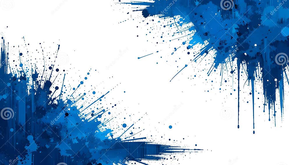 Abstract Beautiful Blue Ink Splatter Background Design. Generative AI ...