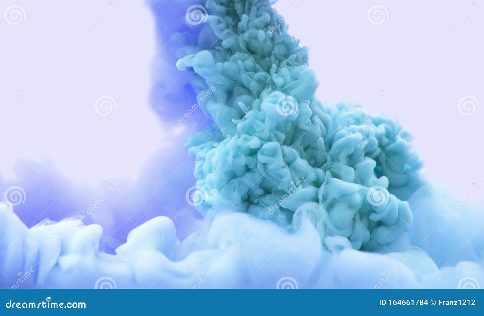 Abstract blue ink in water stock photo. Image of color - 164661784