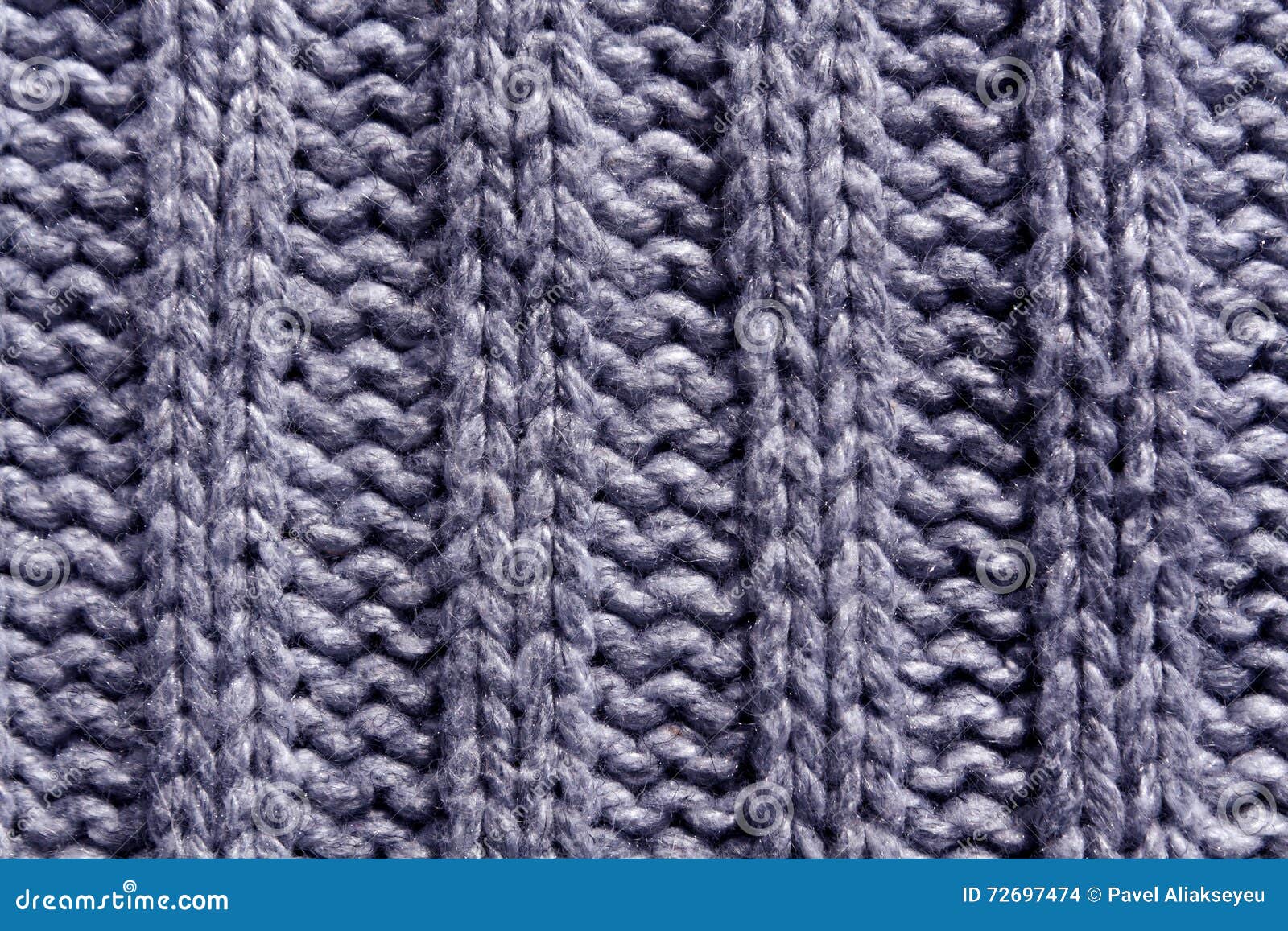 Abstract Blue Knitting Texture Close-up. Stock Photo - Image of ...