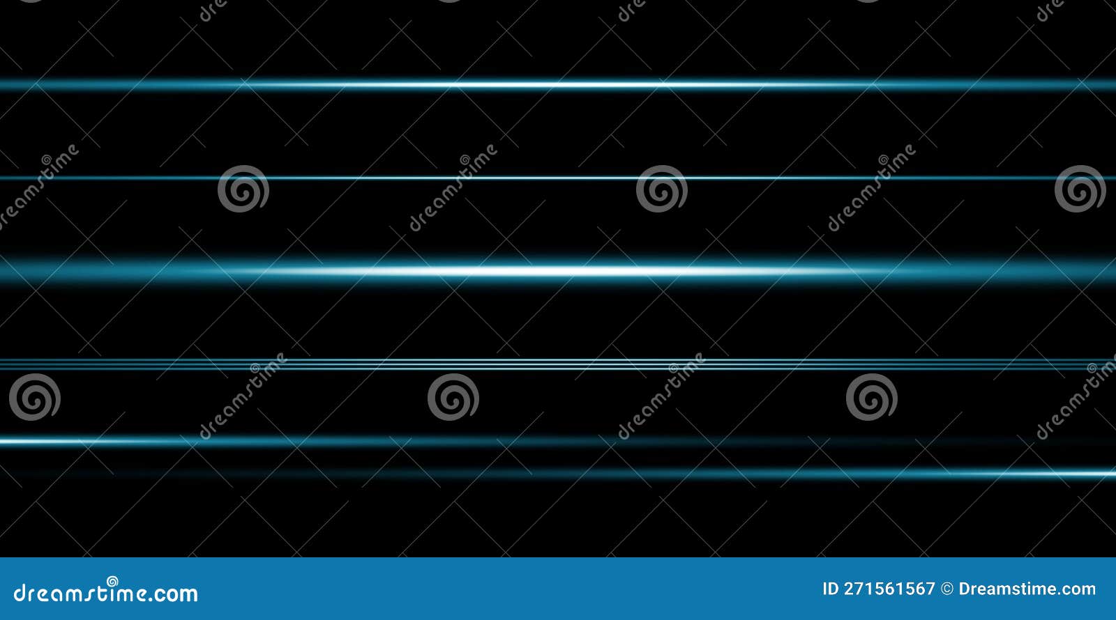 Abstract Blue Laser Beam. on a Black Background Stock Illustration ...