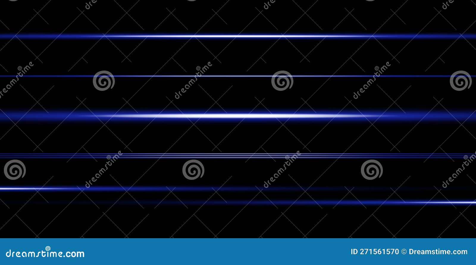 Abstract Blue Laser Beam. on a Black Background Stock Illustration ...