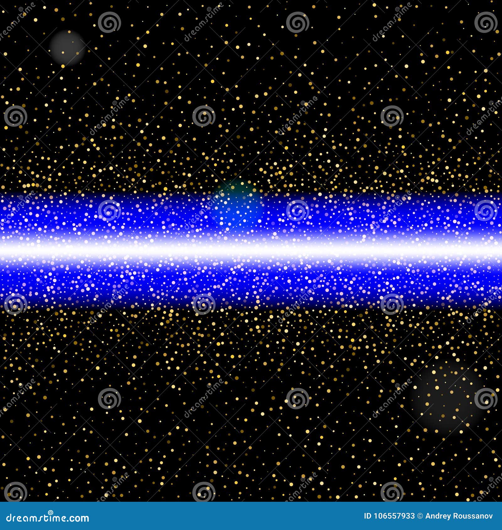 Abstract Blue Laser Beam. Isolated on Black Background Stock ...