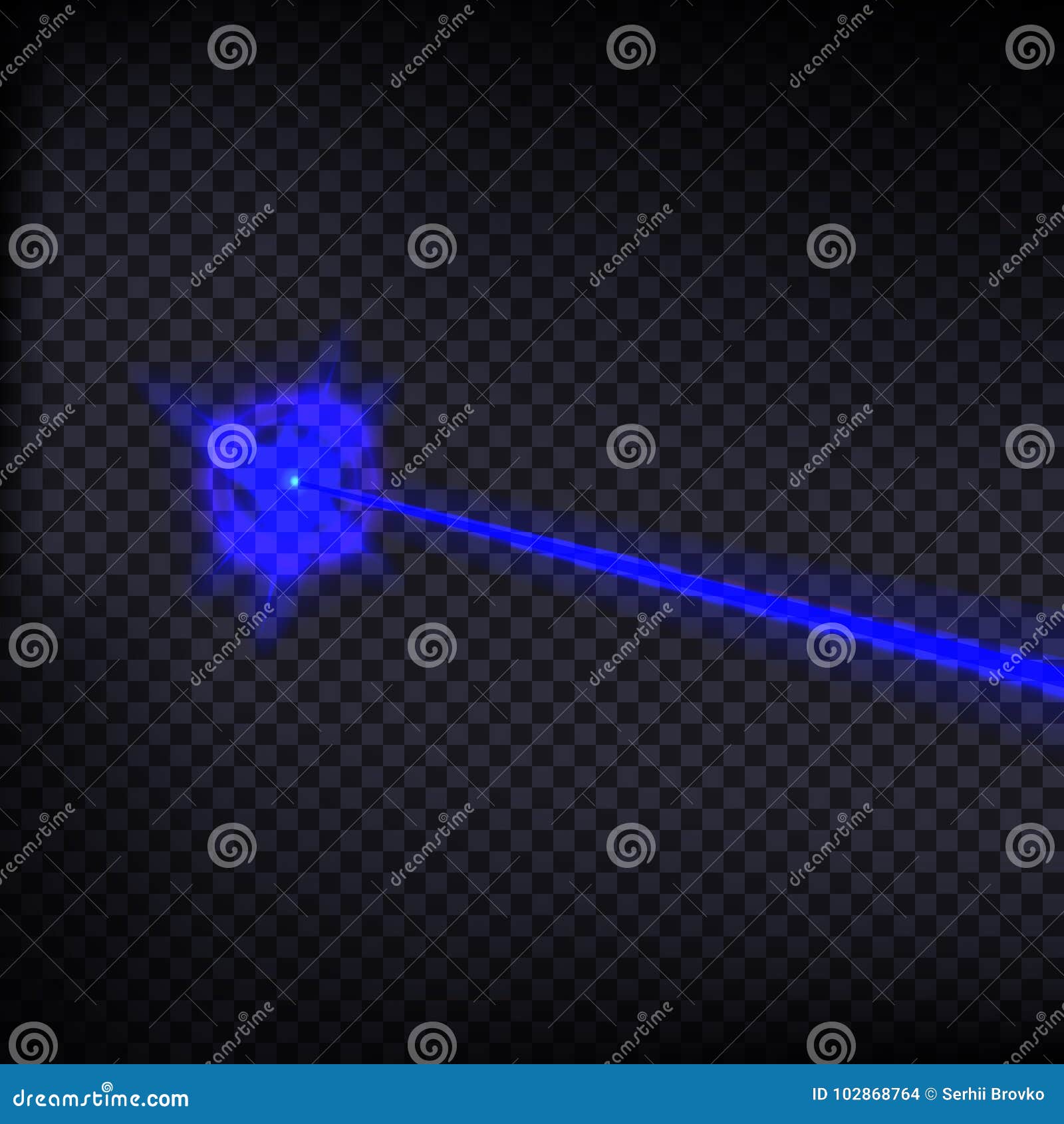 Abstract Blue Laser Beam. Laser Security Beam on Transparent Background ...