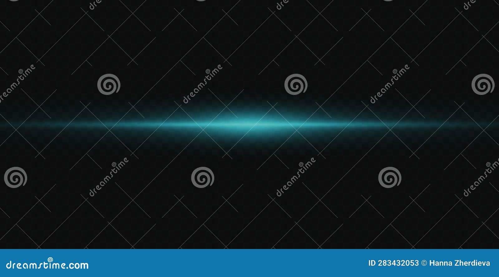 Abstract Blue Laser Beam. Transparent Light Isolated on Transparent ...