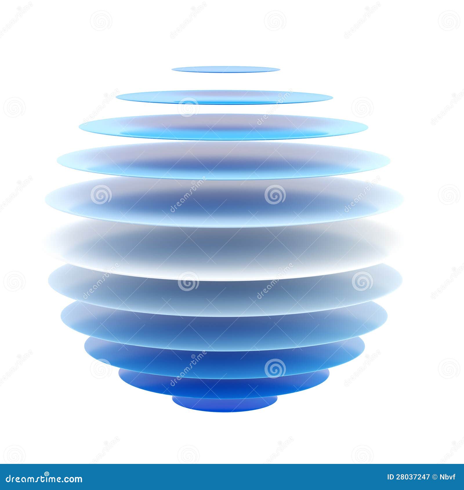 Abstract Blue Layer Sphere Isolated Stock Illustration - Illustration ...