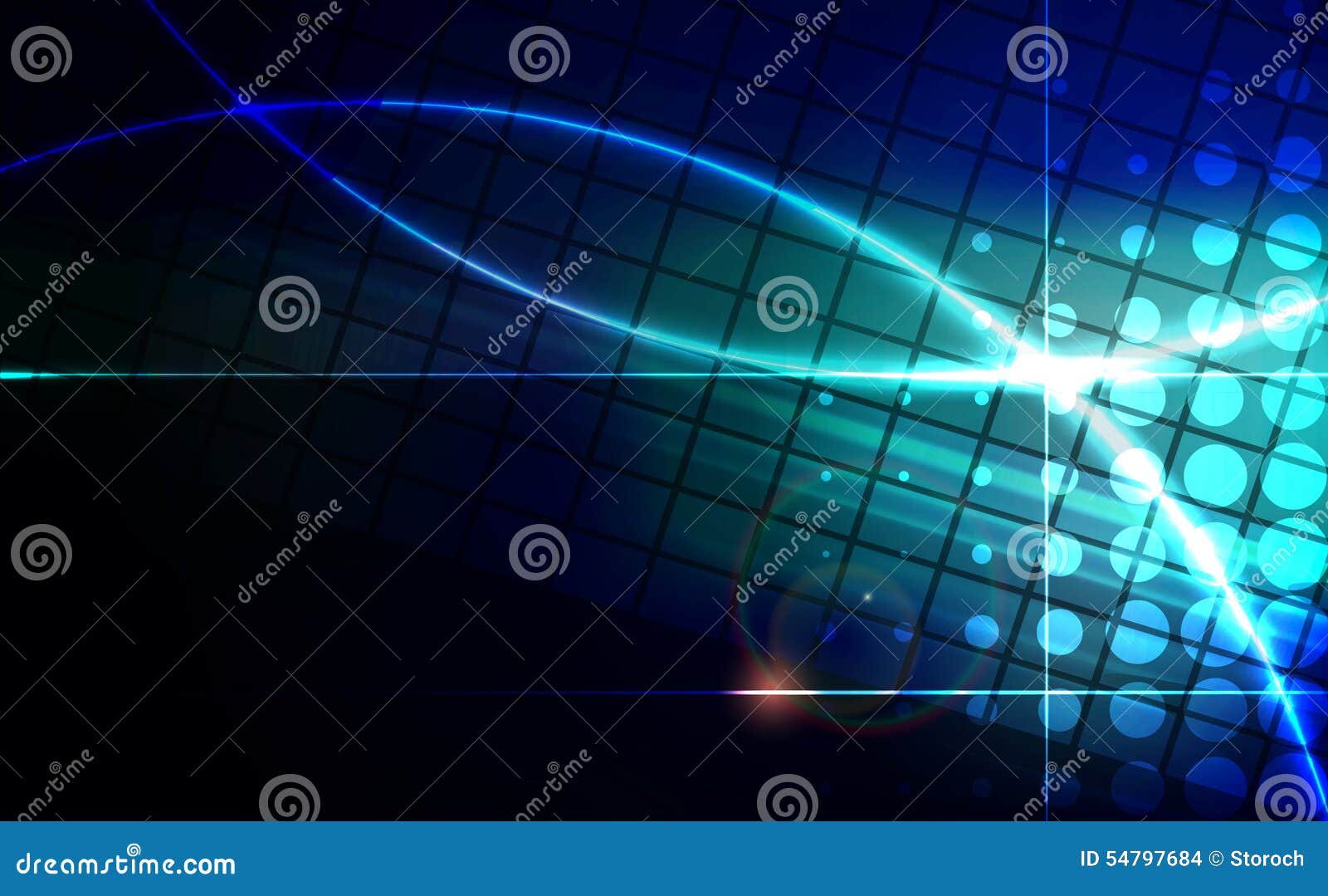 Abstract Blue Lens Flare Technology Background. Stock Vector ...