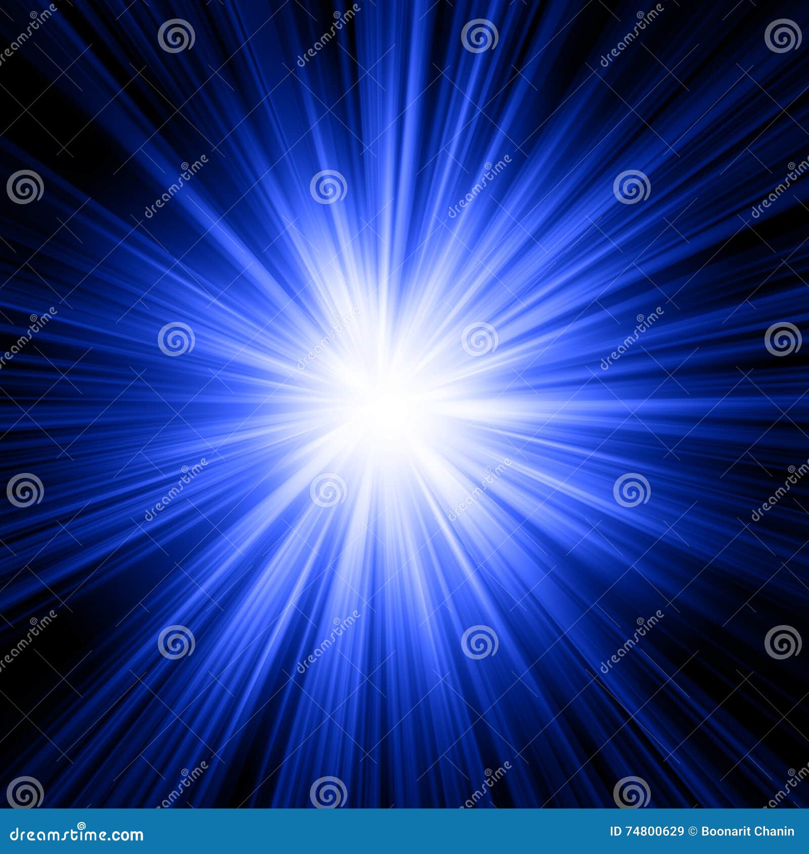 Abstract Blue Light Burst Background Stock Illustration - Illustration ...