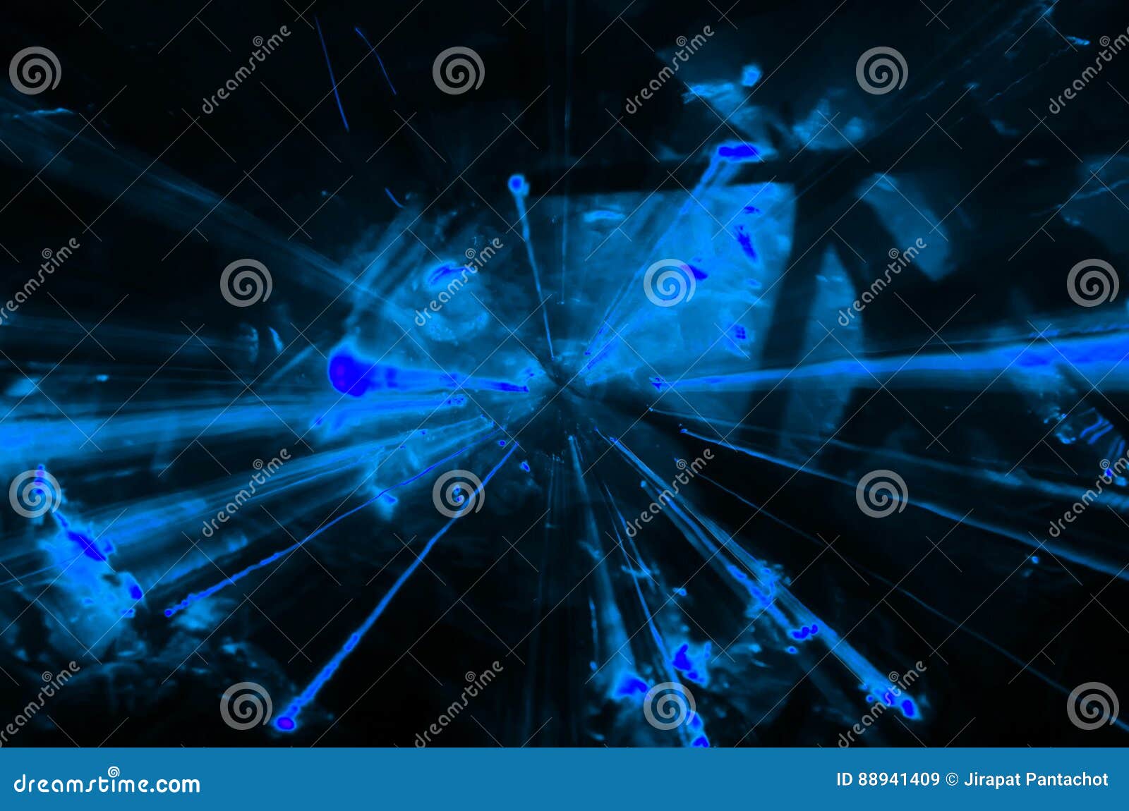 Abstract Blue Light Burst Zoom Stock Image - Image of motion ...
