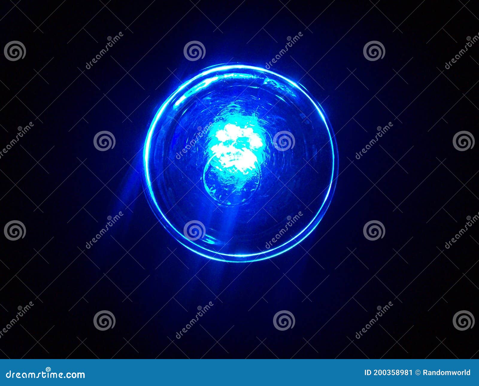 An Abstract Blue Light Circle Photograph Stock Image - Image of ...