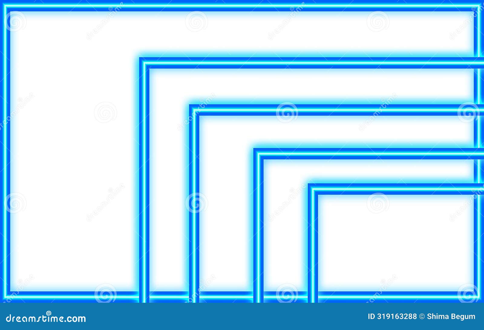 Abstract Blue Light Effect Frame 4K Background Stock Illustration ...
