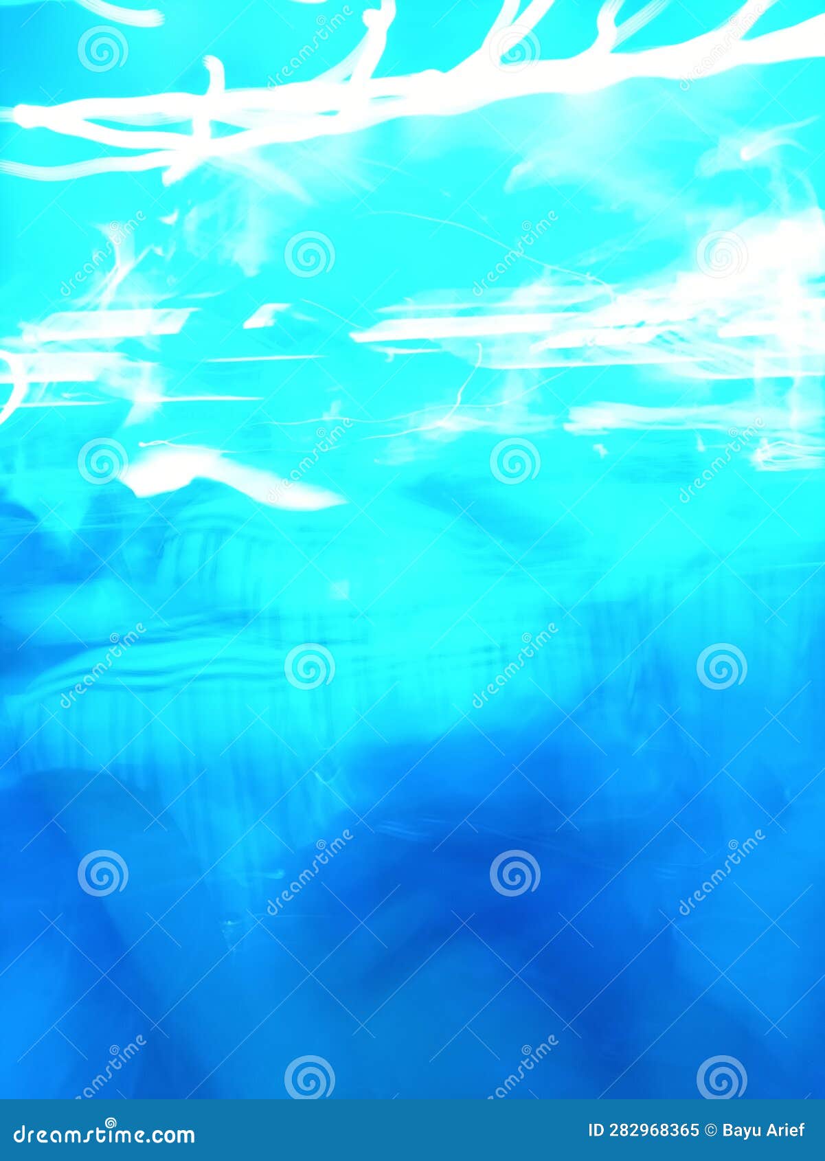 Hazy Abstract Blue Lights On Dark Night Background Royalty-Free Stock ...