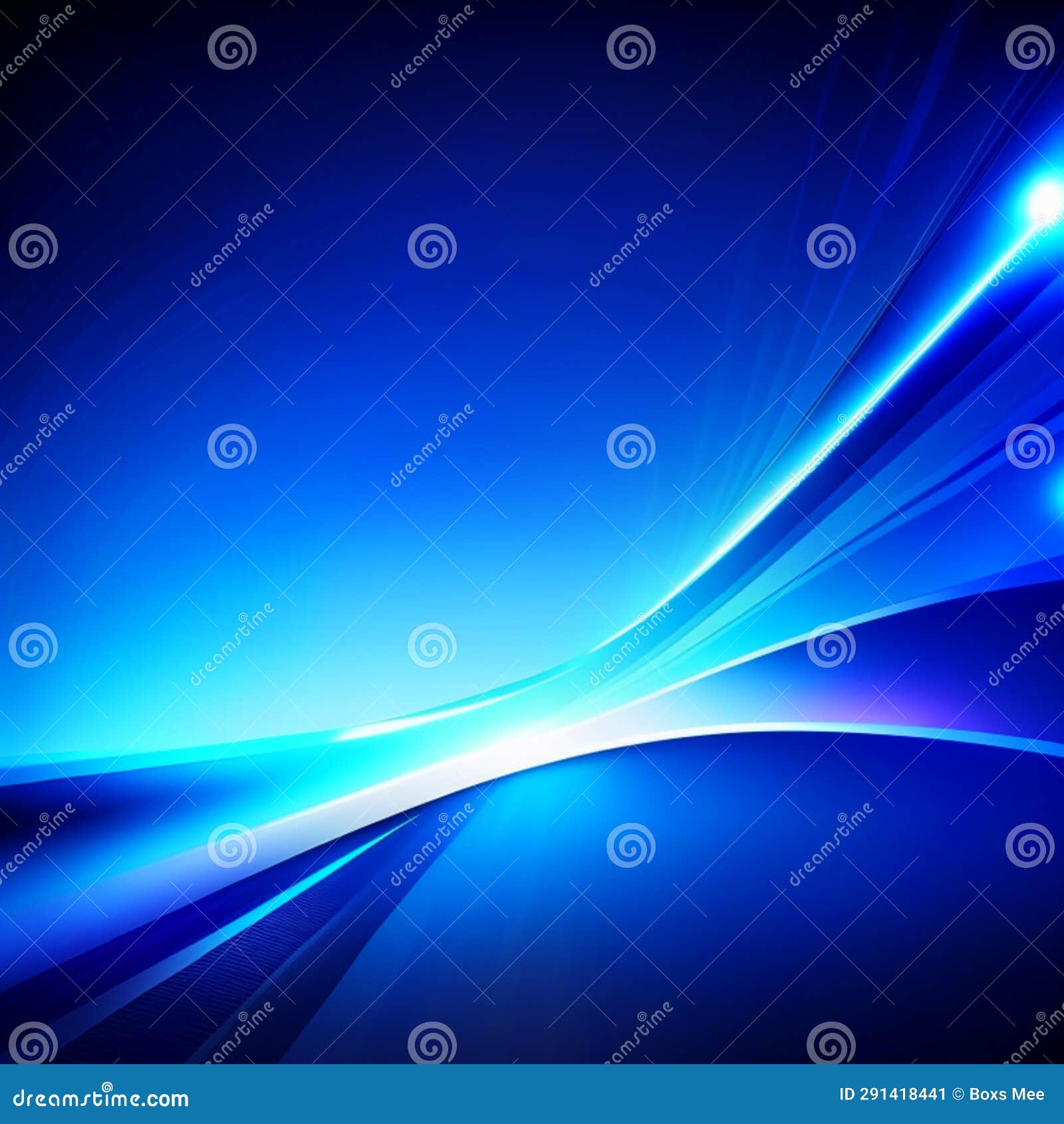 Abstract Blue Light Lines on a Dark Background. Vector Illustration for ...