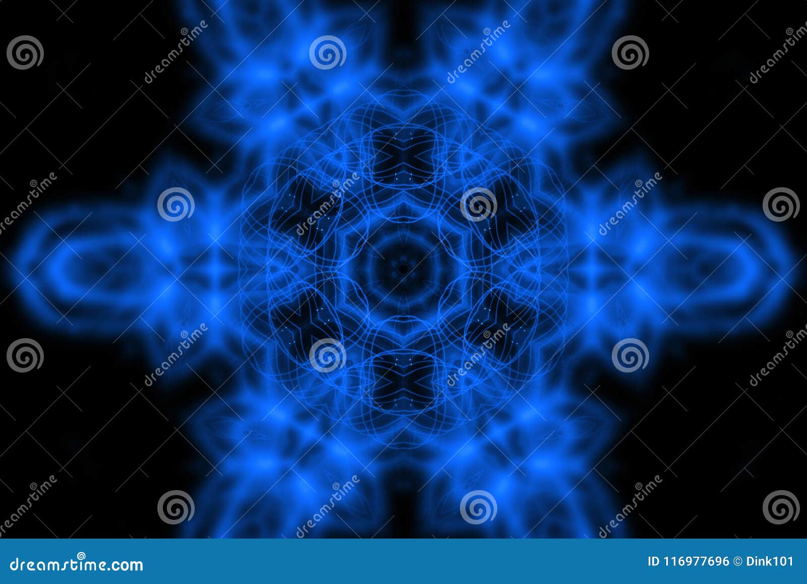 Abstract Blue Light Pattern on Black Stock Illustration - Illustration ...