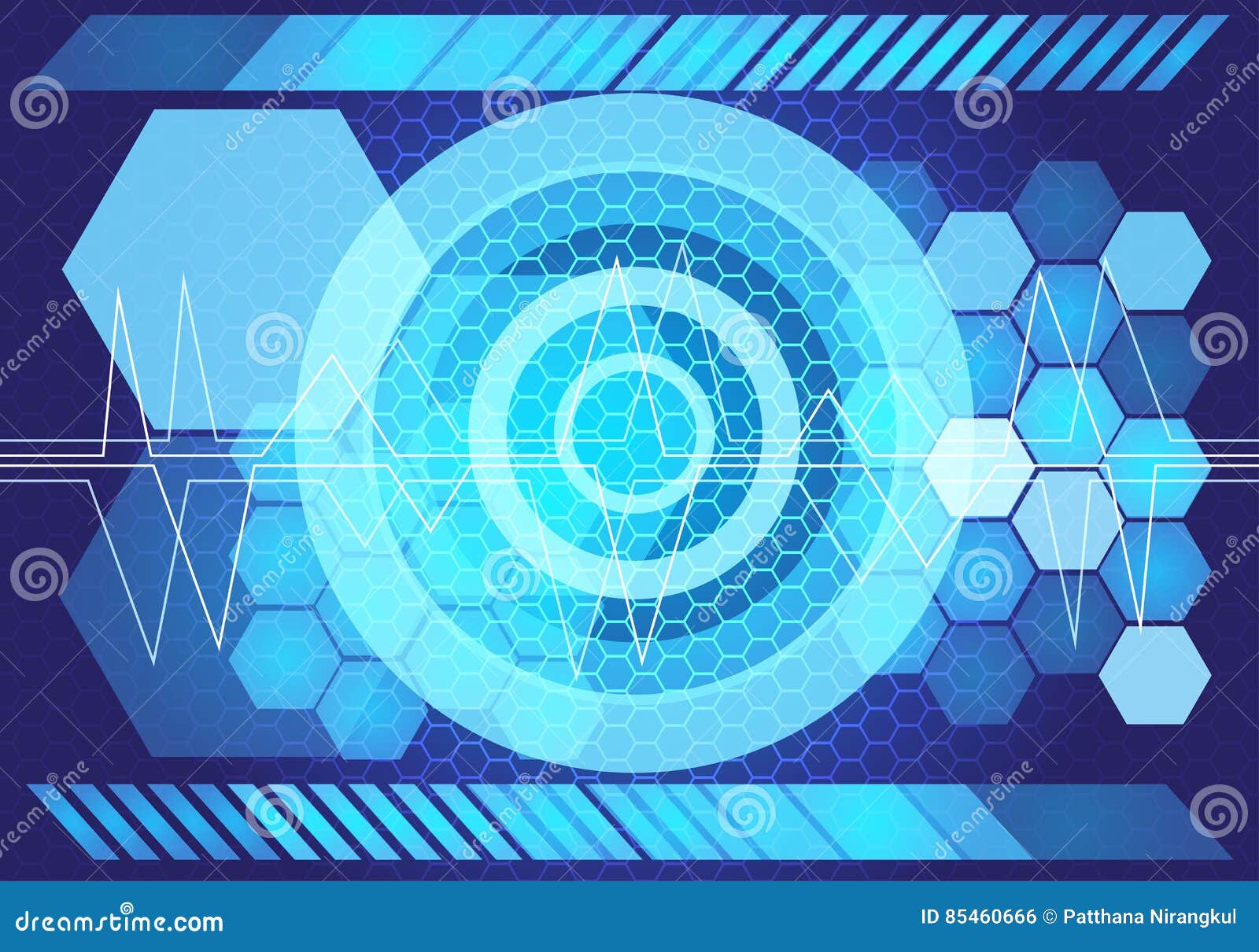 Abstract Blue Light Power Technology Design Background Vector. Stock ...