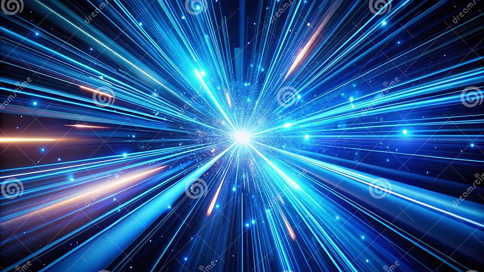 Abstract Blue Light Rays Dynamic Energy Patterns for Design Inspiration ...