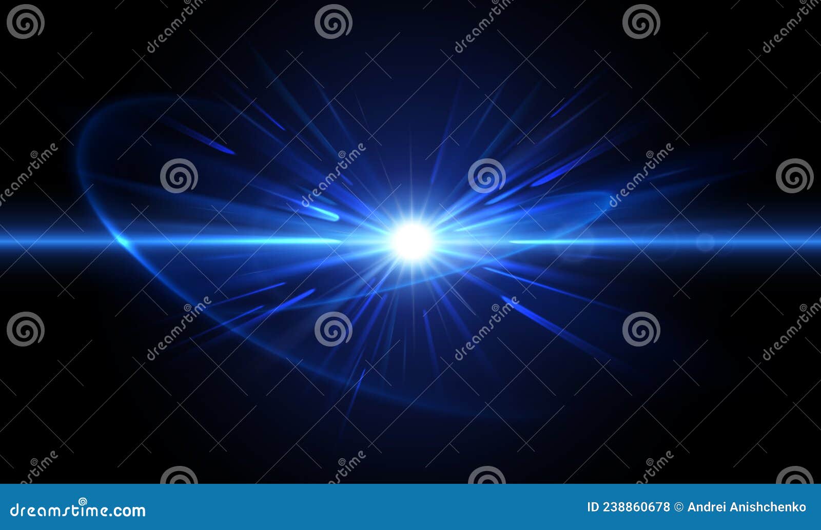 Abstract Blue Light Rays Effect Stock Vector - Illustration of ...