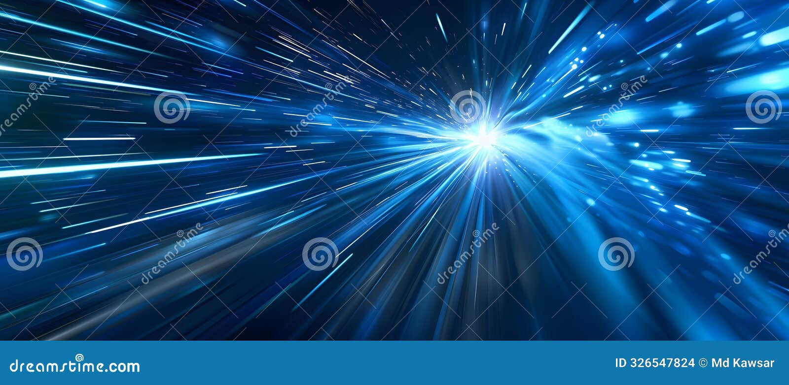 Abstract Blue Light Speed Blur Background Stock Illustration ...