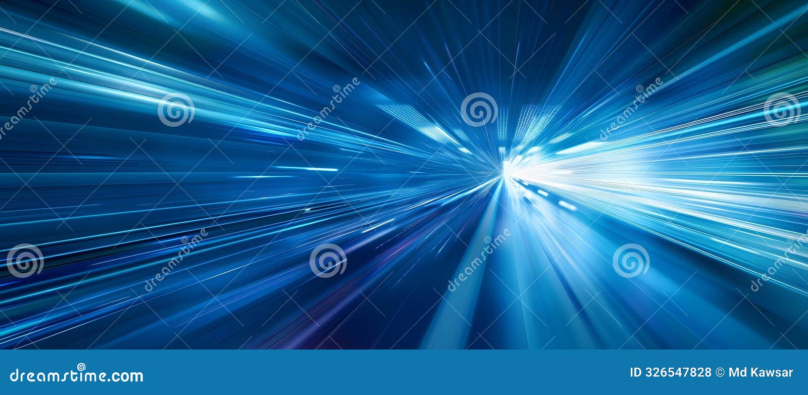 Abstract Blue Light Speed Background Stock Illustration - Illustration ...