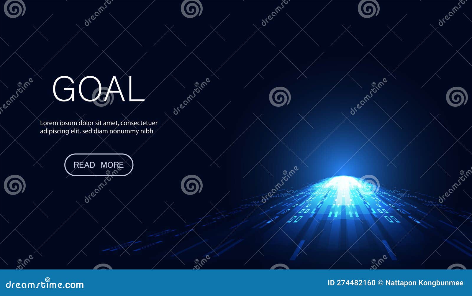Abstract Blue Light Speed Forward Blue Background Hi-Tech Concept Goal ...