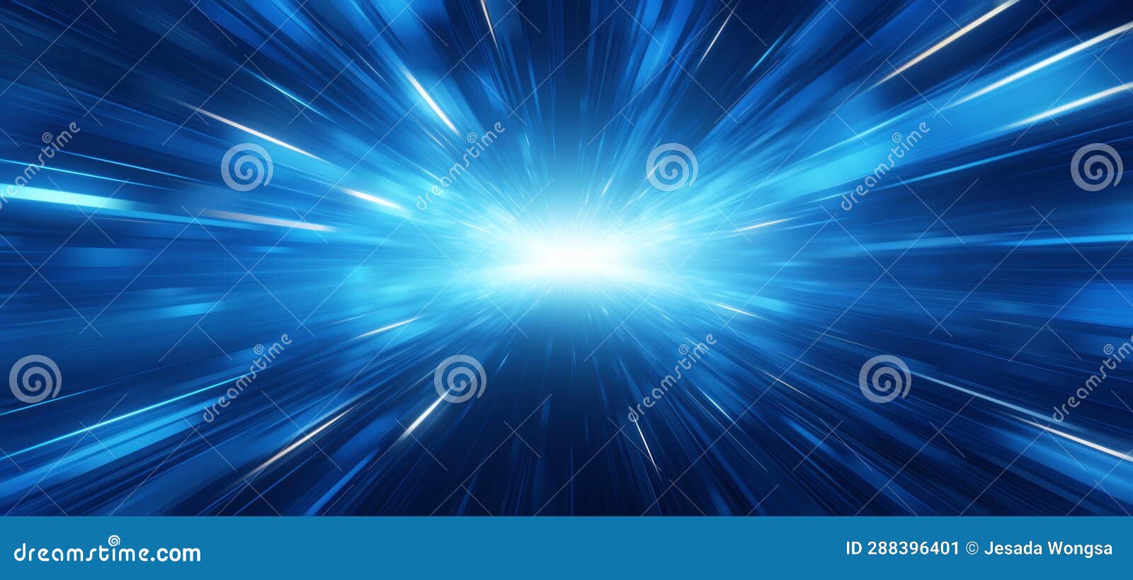 Abstract Blue Light Speed, Hyperspace Background Colorful Zoom Light ...