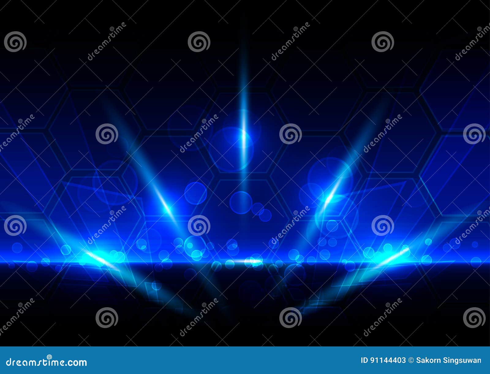Abstract Blue Light Technology Concept, Abstract Background with Stock ...
