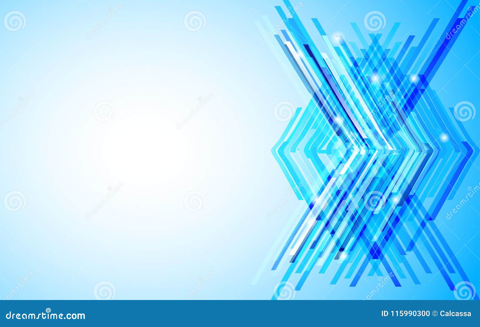 Abstract of Blue Light Technology Line Background Stock Vector ...