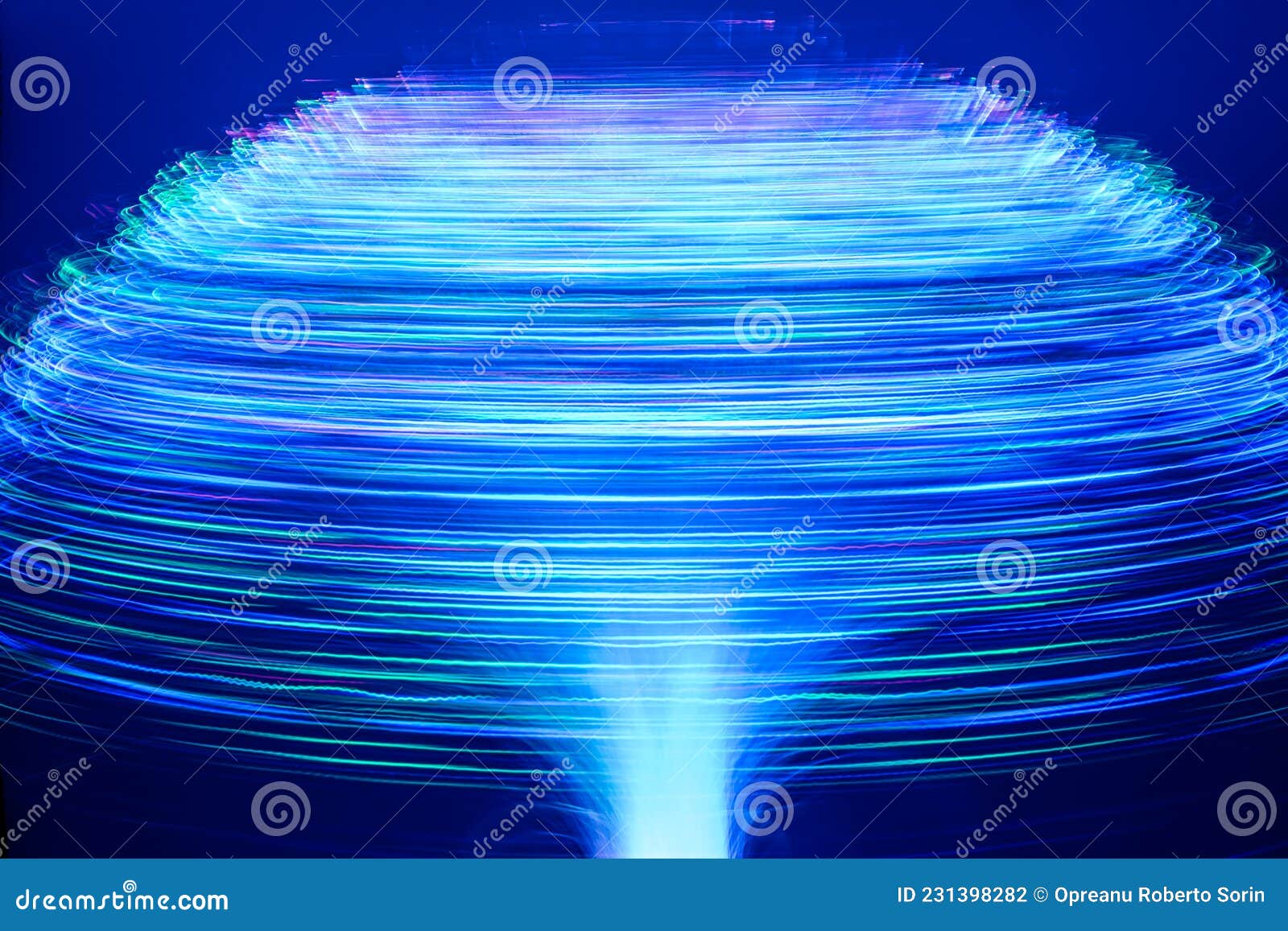 Abstract blue light trails stock photo. Image of blue - 231398282