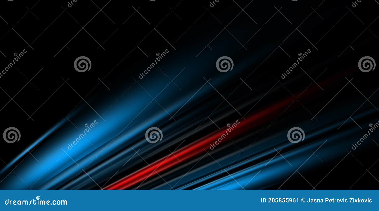 Abstract Blue Light Trails in the Dark, Motion Blur Effect Stock ...