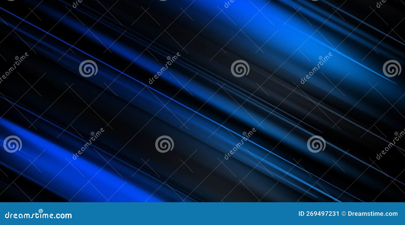 Abstract Blue Light Trails in the Dark, Motion Blur Effect Stock ...