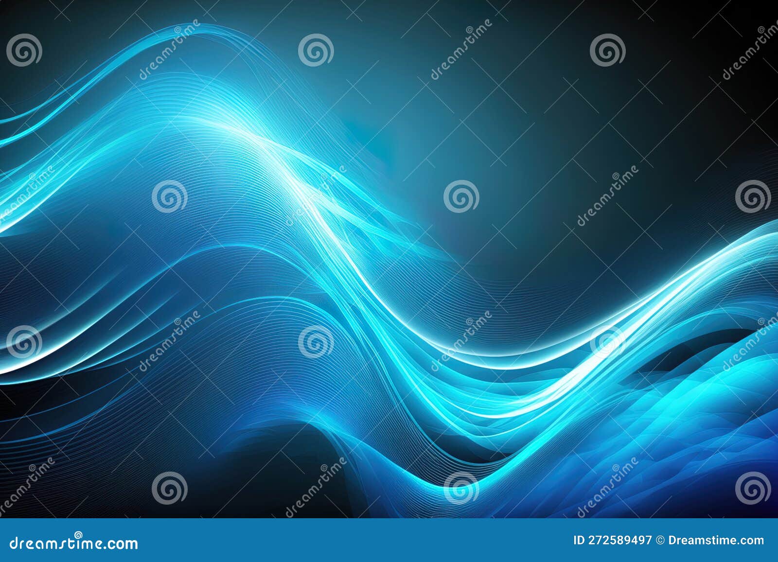 Abstract Blue Light Wave Background Stock Illustration - Illustration ...