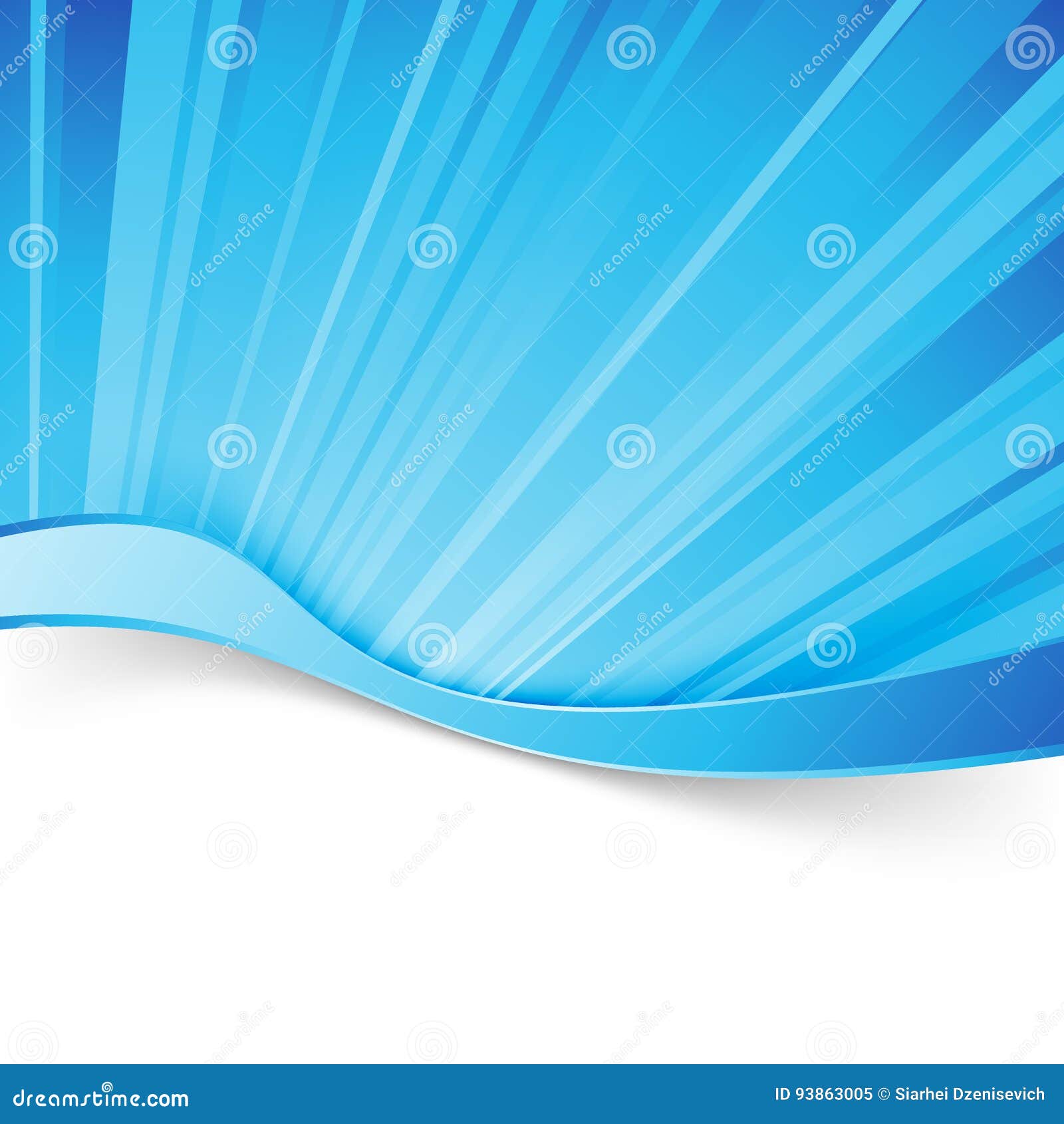 Abstract Blue Light Wave Border Background Stock Vector - Illustration ...