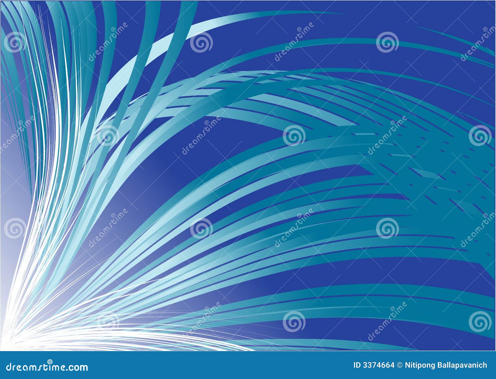 Abstract Blue Light Wave Vecto Stock Vector - Illustration of ...
