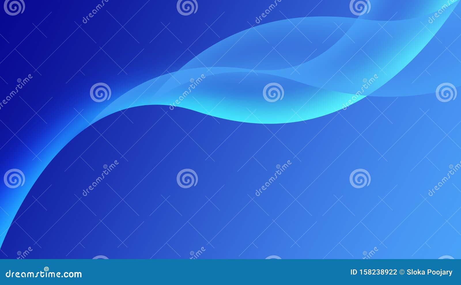 Abstract Blue Light Waves Background..smooth,glowing. Stock ...