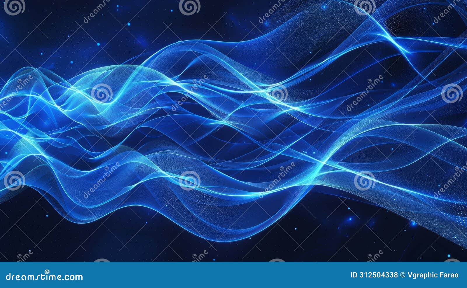 Abstract Blue Light Waves on Dark Background Stock Photo - Image of ...