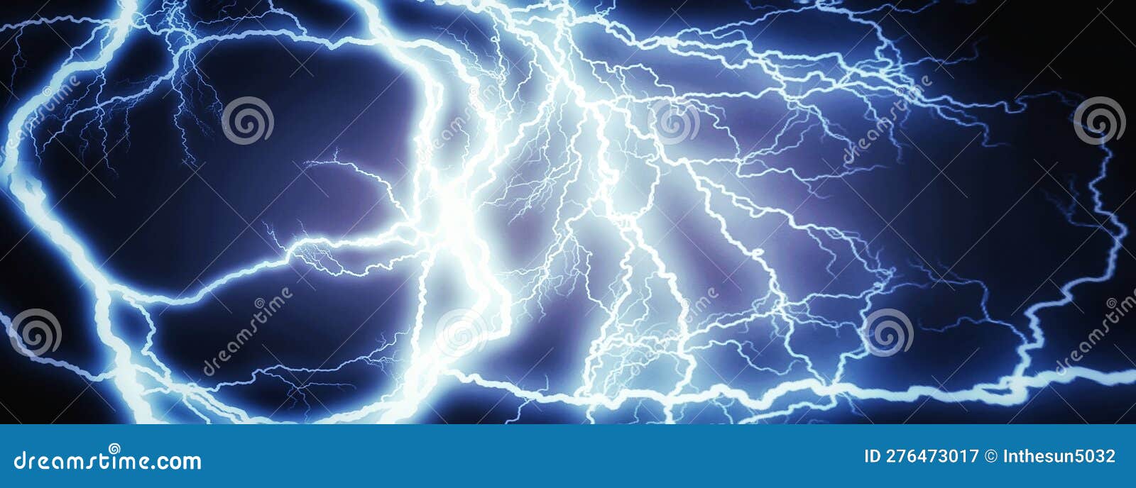 Abstract Blue Lightning Background Shining in the Dark Stock ...