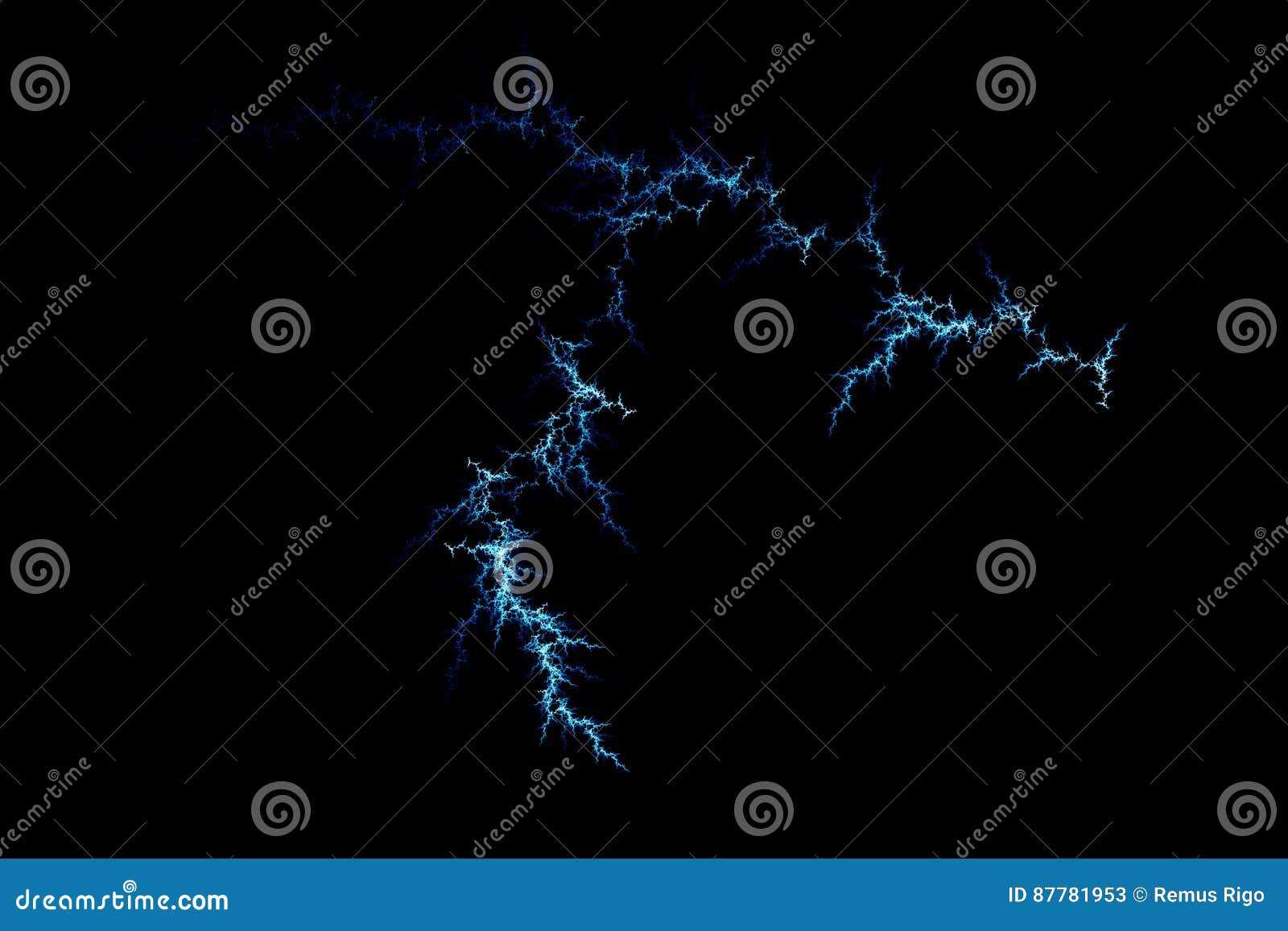 Abstract Blue Lightning Design Stock Illustration - Illustration of ...