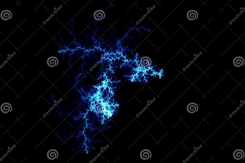 Abstract Blue Lightning Design Stock Illustration - Illustration of ...