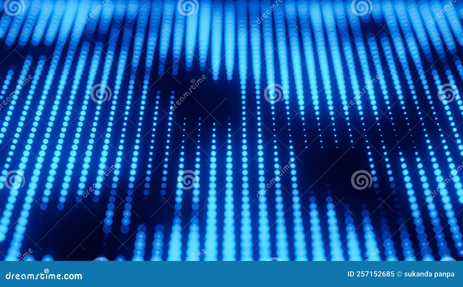 Abstract Blue Lights Bokeh Equalizer Bar Effect.Technology Particles ...