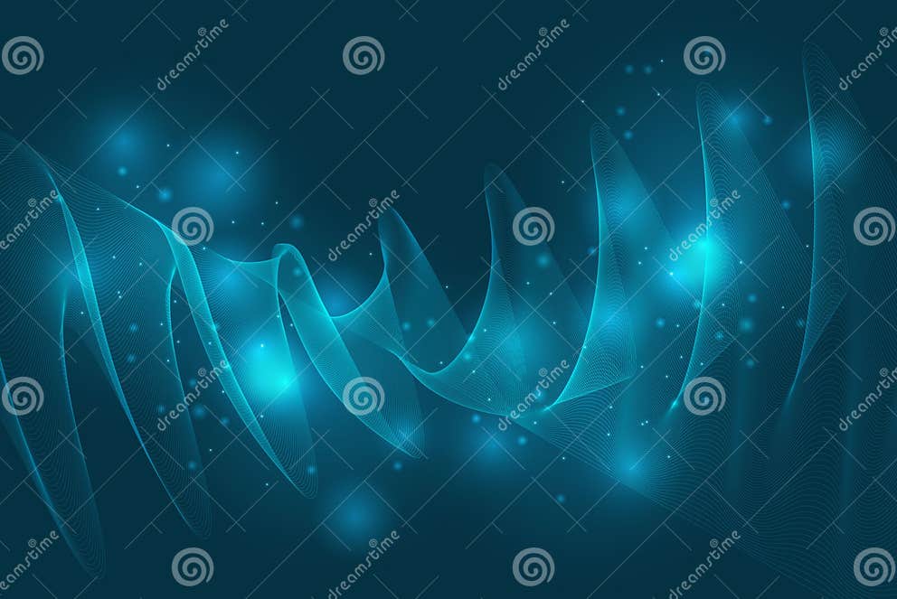 Abstract Blue Line on a Blue Background, Lighting Effects Stock Vector ...