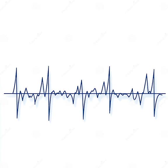 Abstract Blue Line Chart on White Background Stock Photo - Image of ...